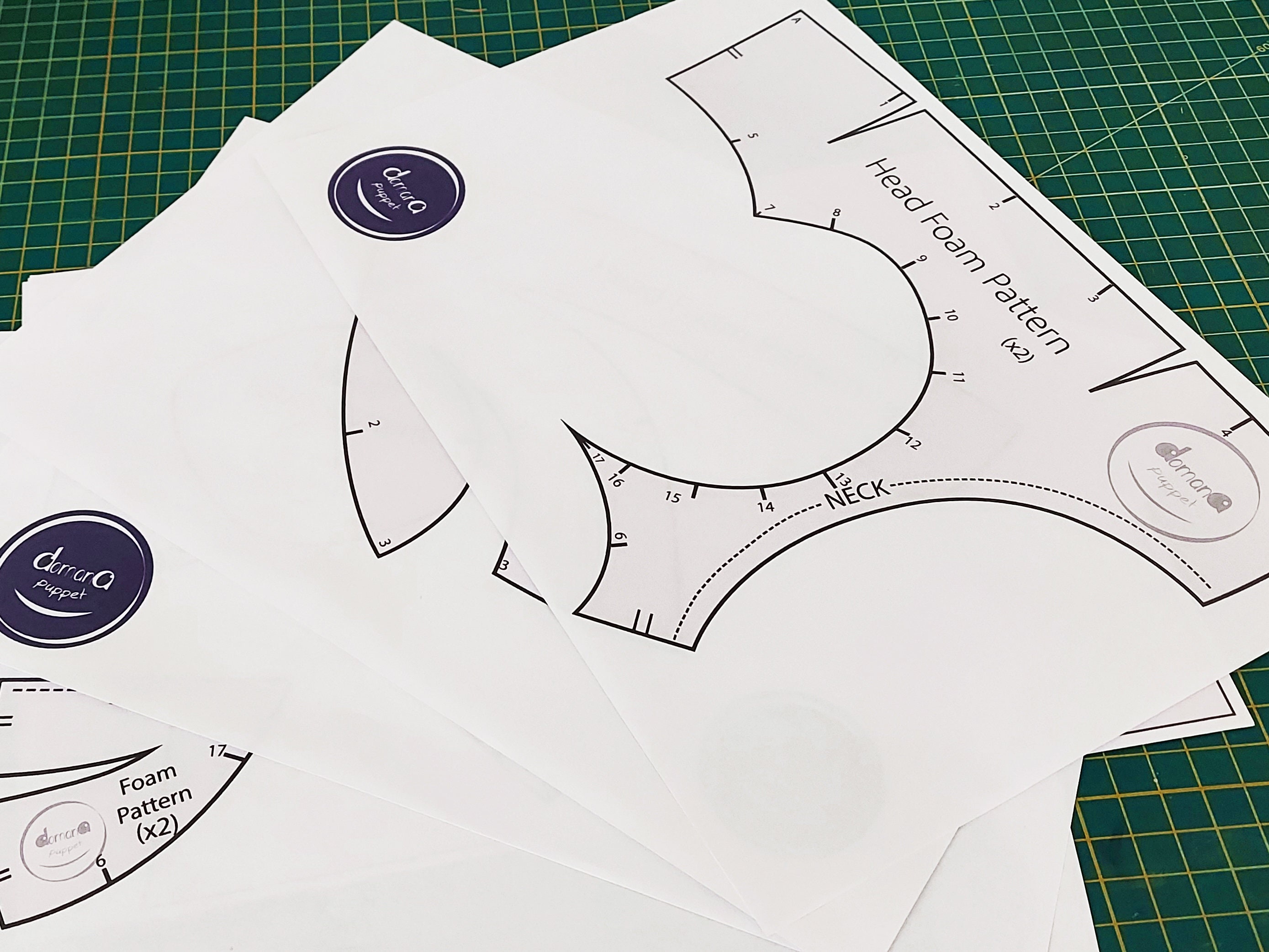 Puppet Head Foam Pattern Ruddy-cheeked Downloadable PDF File - Etsy ...