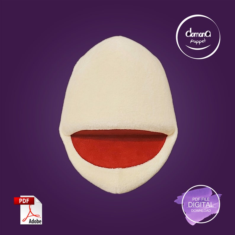 Round Head Puppet FOAM and FLEECE Patterns PDF File Digital - Etsy