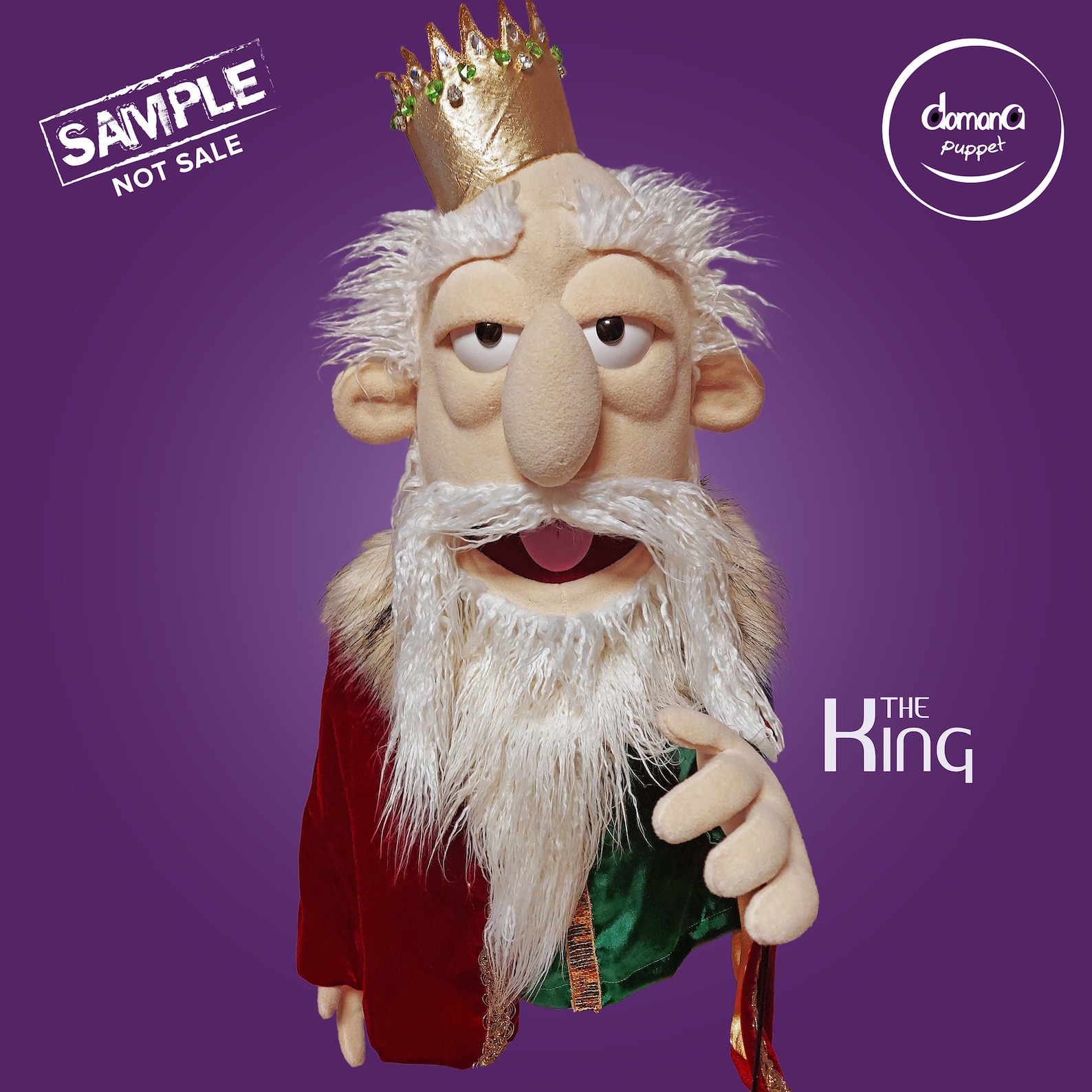 KING PUPPET CUSTOM Professional Hand Rod Puppet Half Body - Etsy