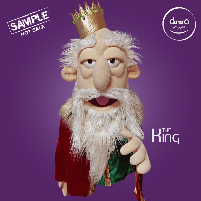 KING PUPPET Professional Hand Rod Puppet Half Body - Etsy