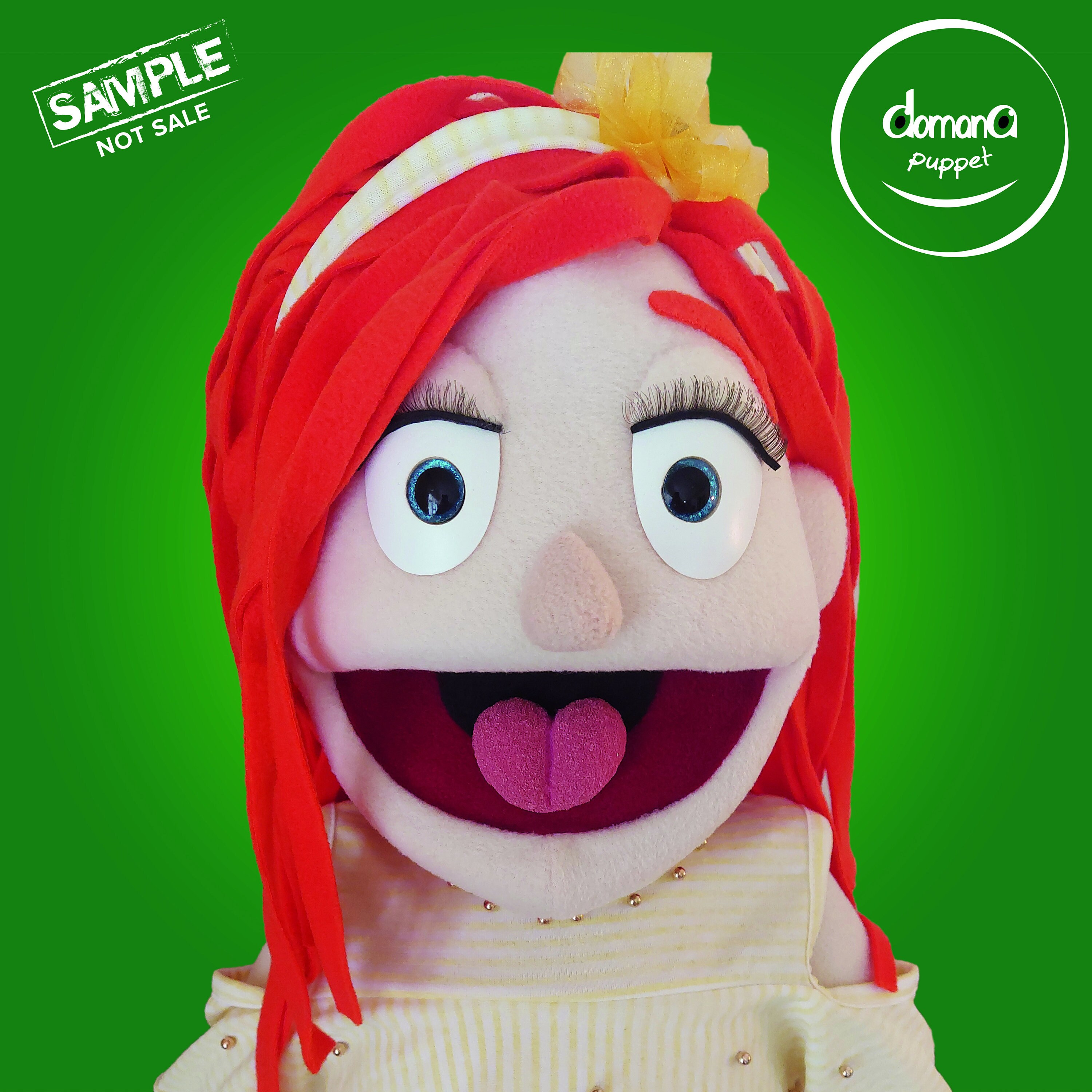 Cute GIRL PUPPET - CUSTOM Professional Hand Rod Puppet - Full Body - Etsy