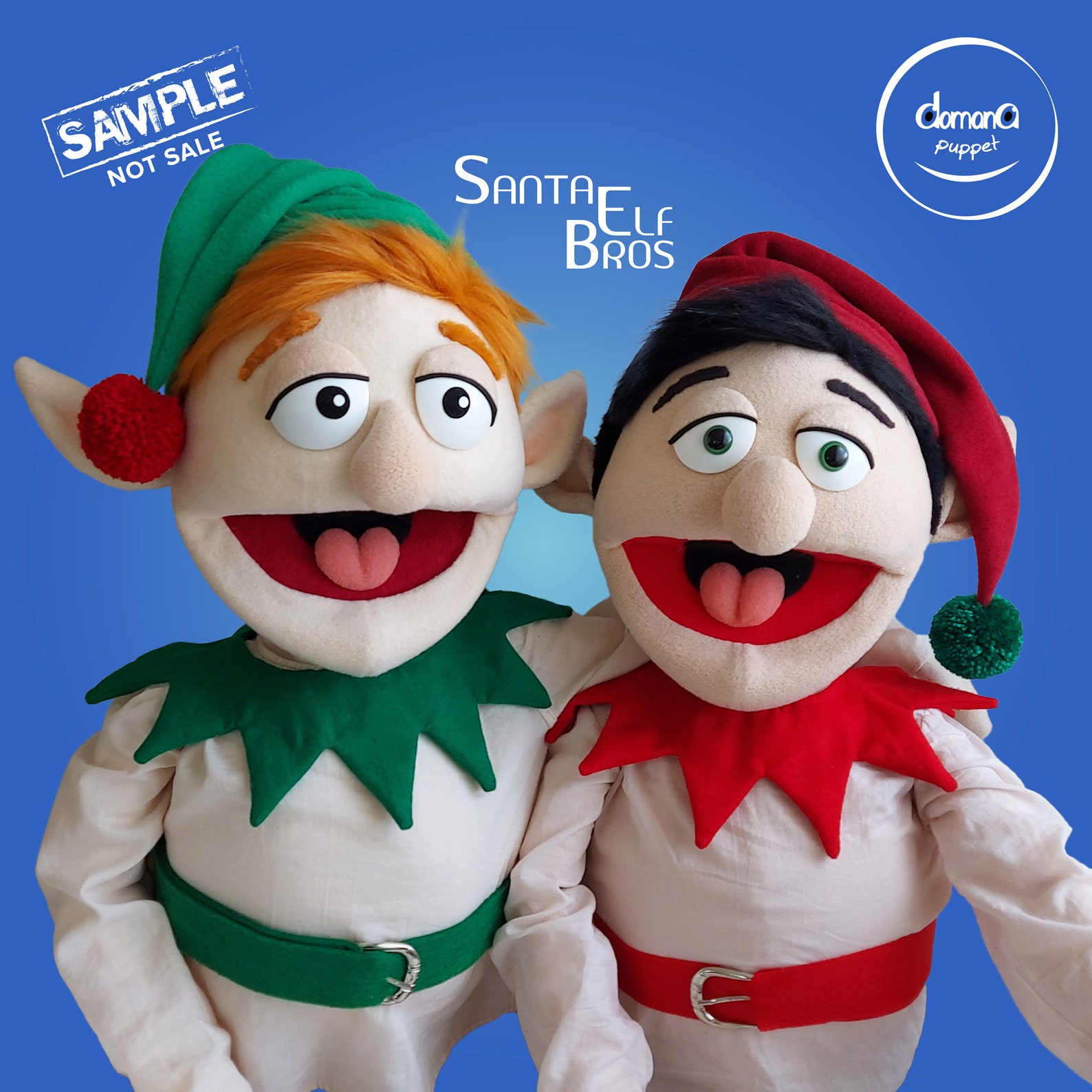 ELF PUPPET - CUSTOM Professional Hand Rod Puppet -half Body- Christmas ...