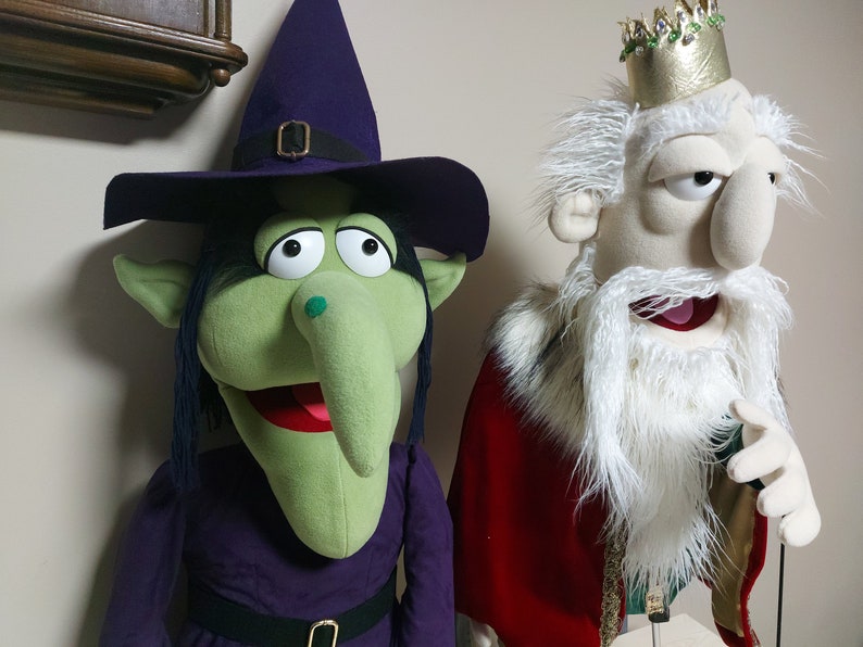 WITCH PUPPET- CUSTOM Professional Hand Rod Puppet Half Body - Etsy