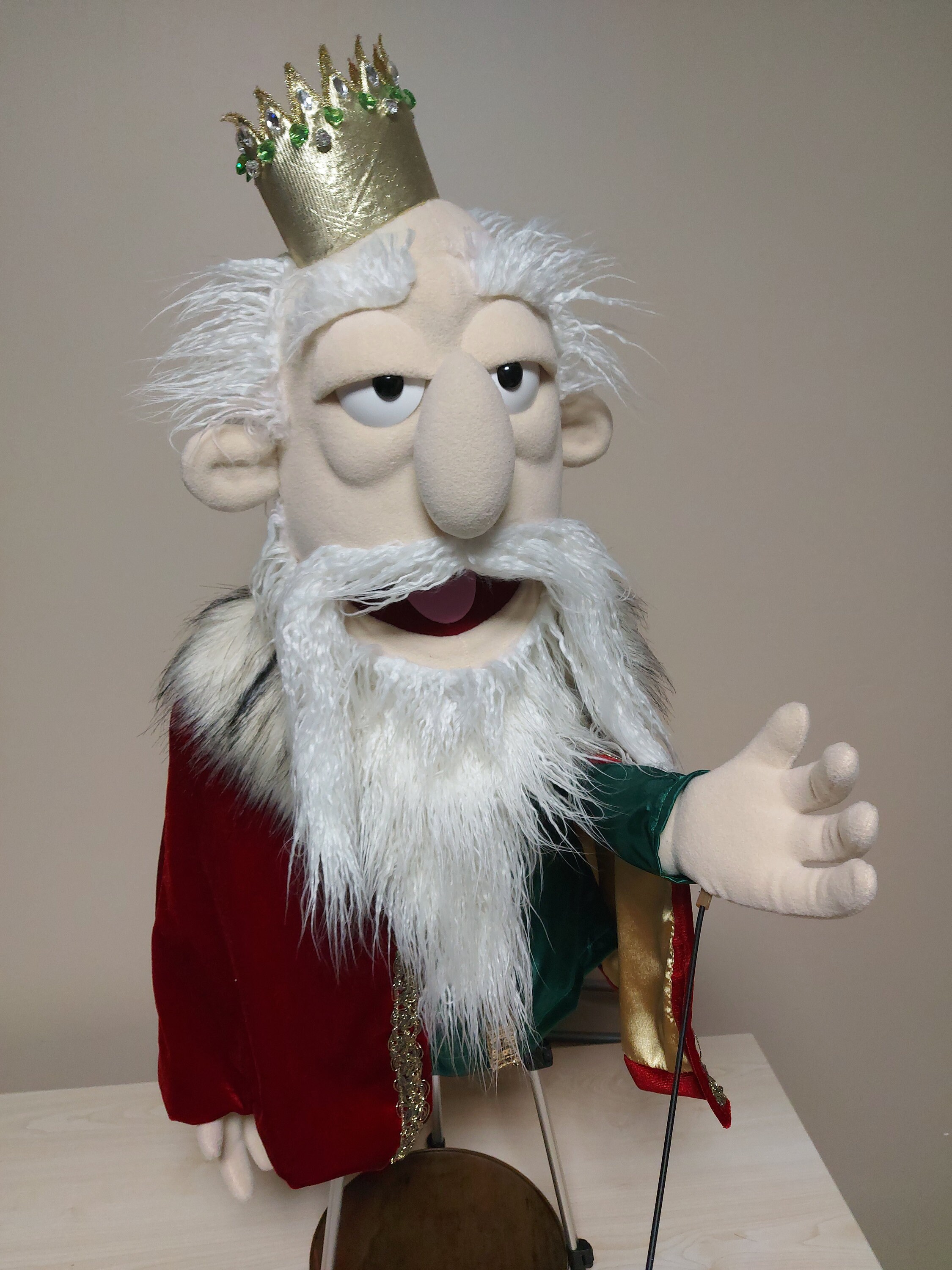 KING PUPPET CUSTOM Professional Hand Rod Puppet Half Body - Etsy