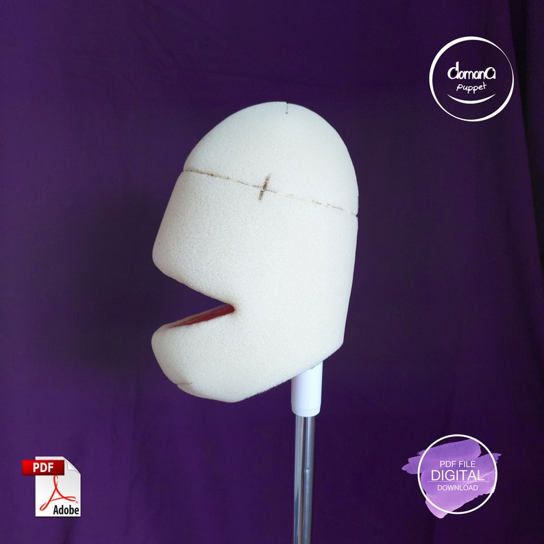 Oval Head Big Chin Puppet Foam PATTERN PDF File DIGITAL - Etsy