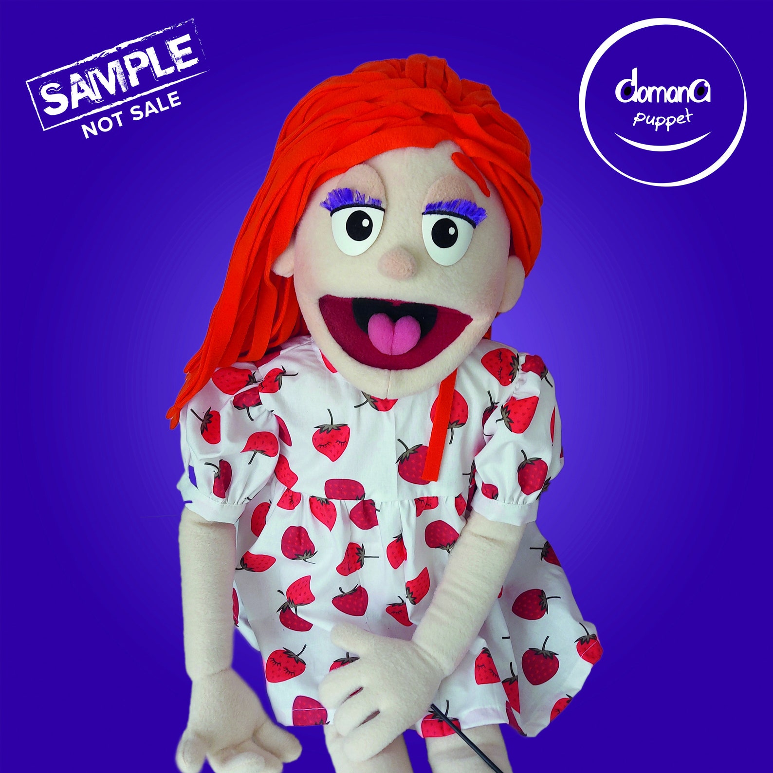 Cute GIRL PUPPET CUSTOM Professional Hand Rod Puppet Full - Etsy