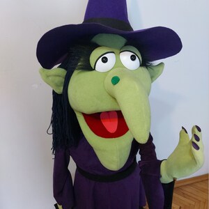 WITCH PUPPET- CUSTOM Professional Hand Rod Puppet Half Body - Etsy