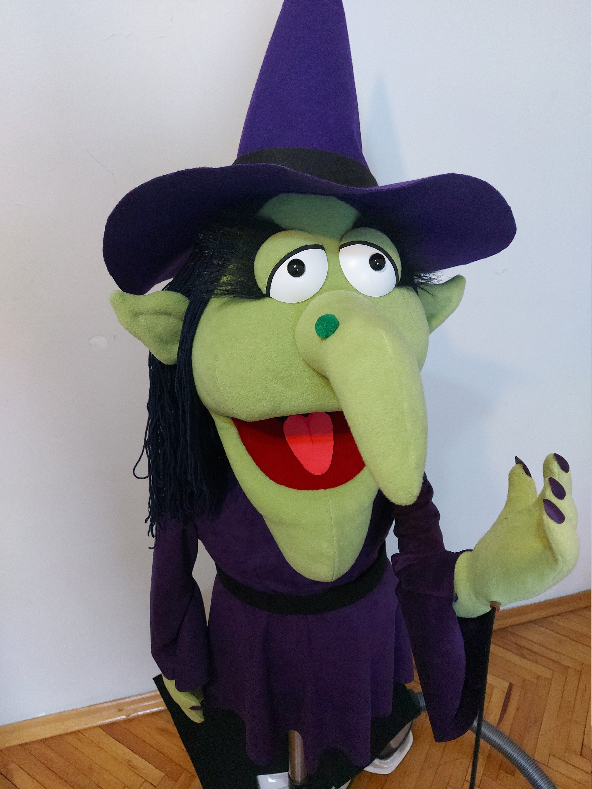 WITCH PUPPET- CUSTOM Professional Hand Rod Puppet Half Body - Etsy