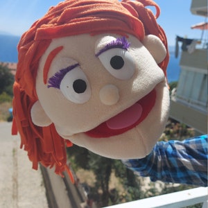 Cute GIRL PUPPET CUSTOM Professional Hand Rod Puppet Full - Etsy