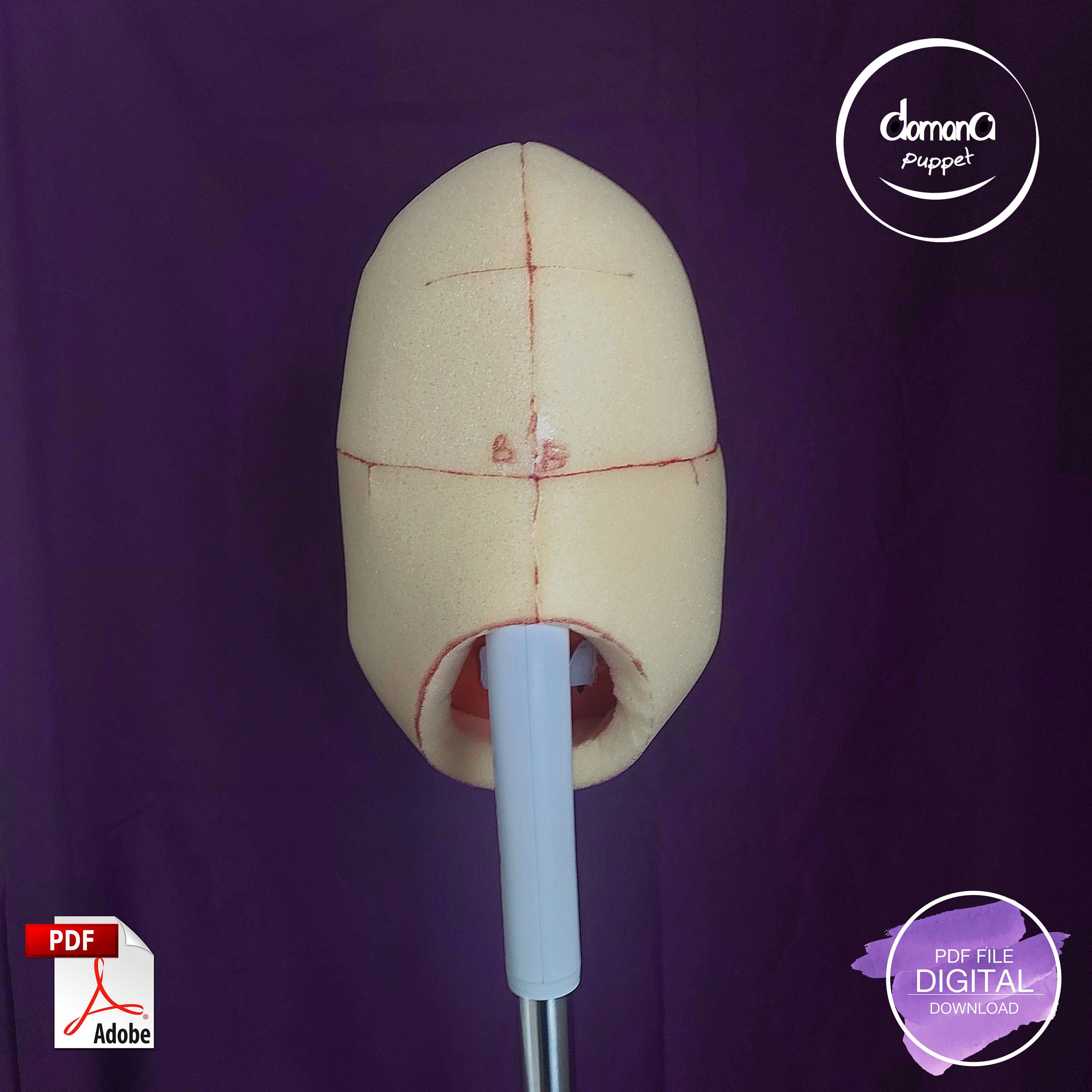 Oval HEAD FOAM PATTERN Pdf File Digital Download - Etsy