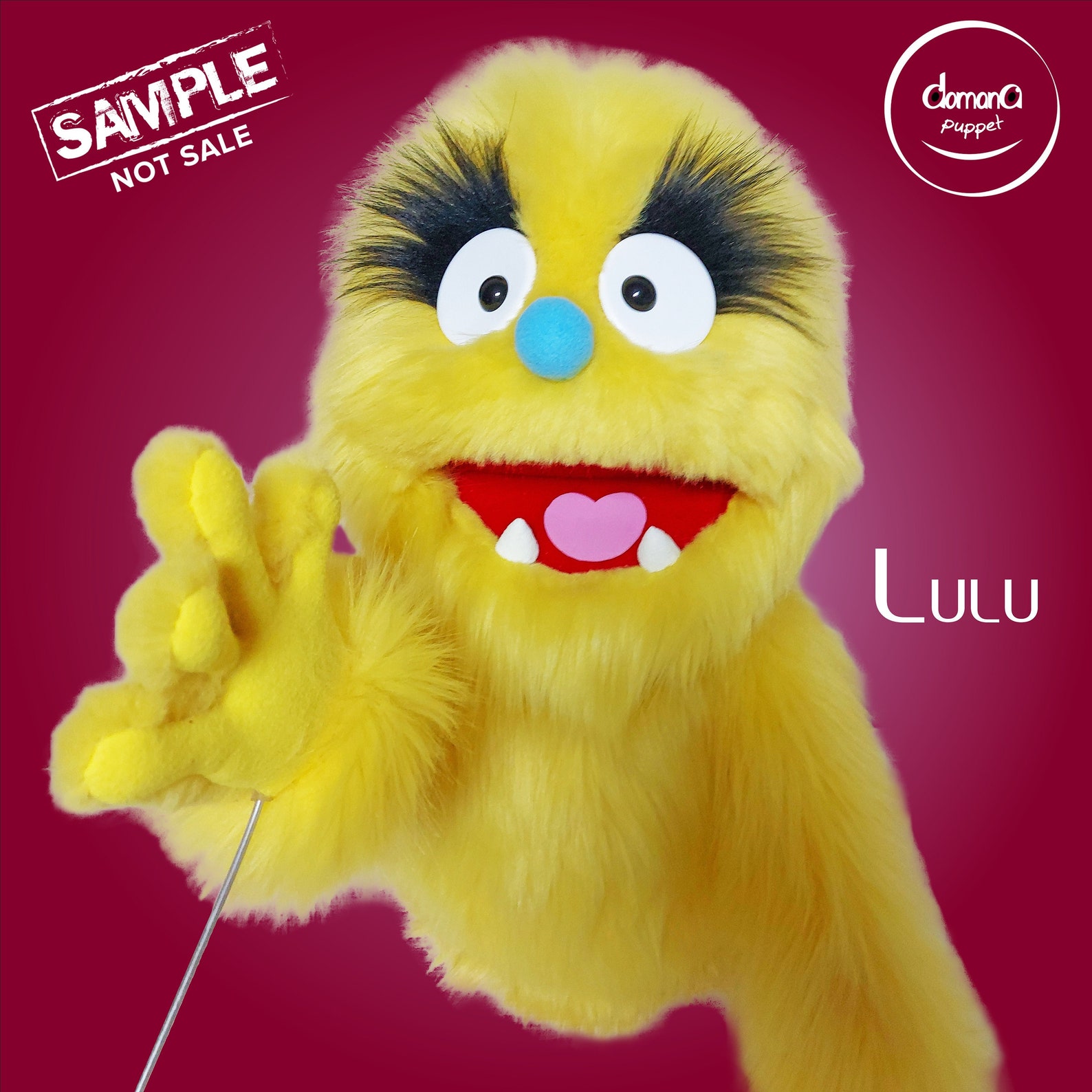 MONSTER PUPPET Lulu CUSTOM Professional Hand Rod Puppet - Etsy