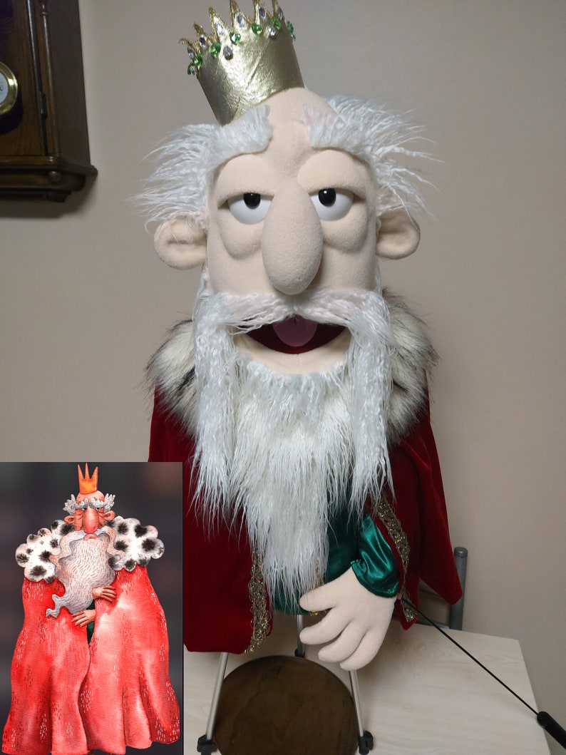 KING PUPPET CUSTOM Professional Hand Rod Puppet Half Body - Etsy
