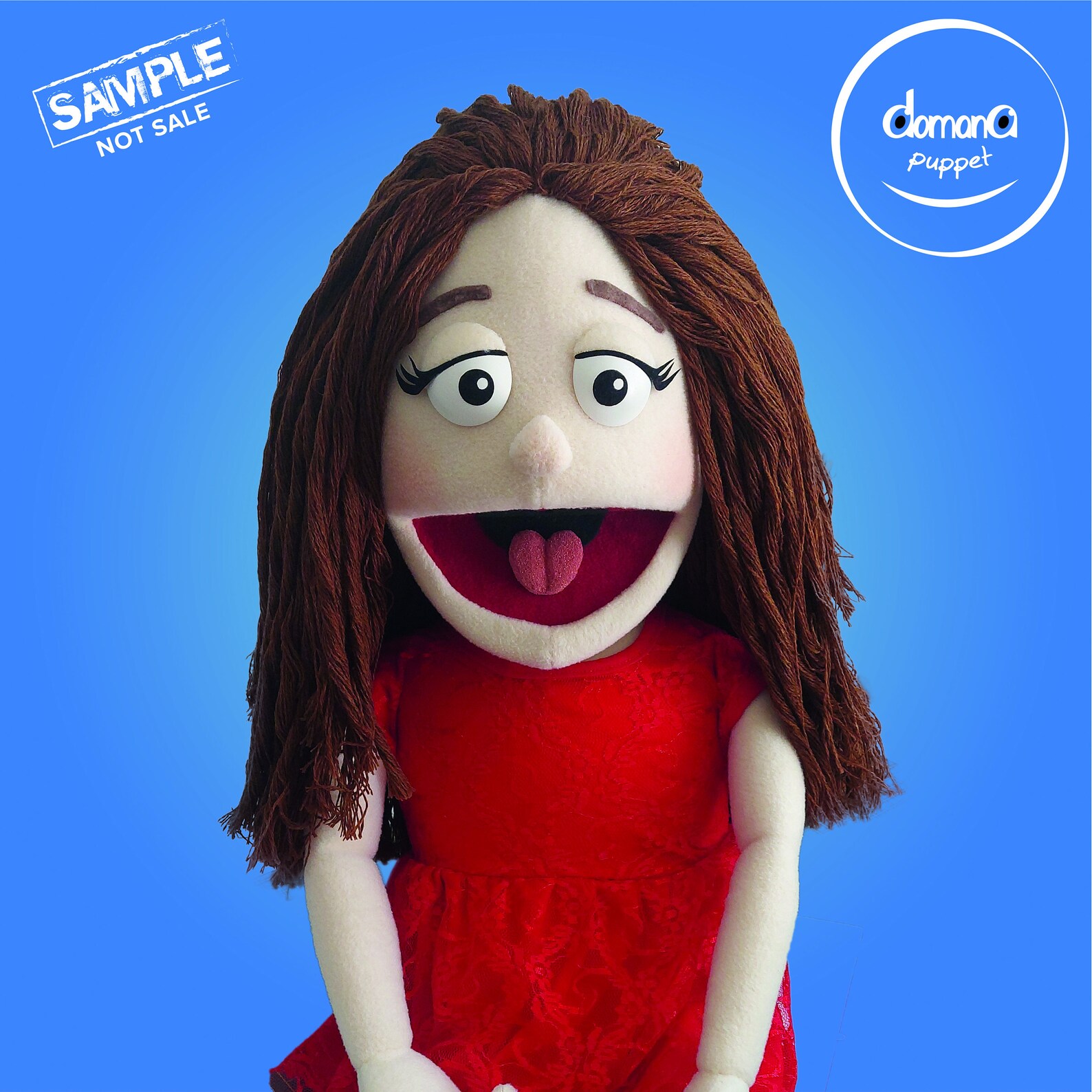 Cute GIRL PUPPET - CUSTOM Professional Hand Rod Puppet - Full Body - Etsy