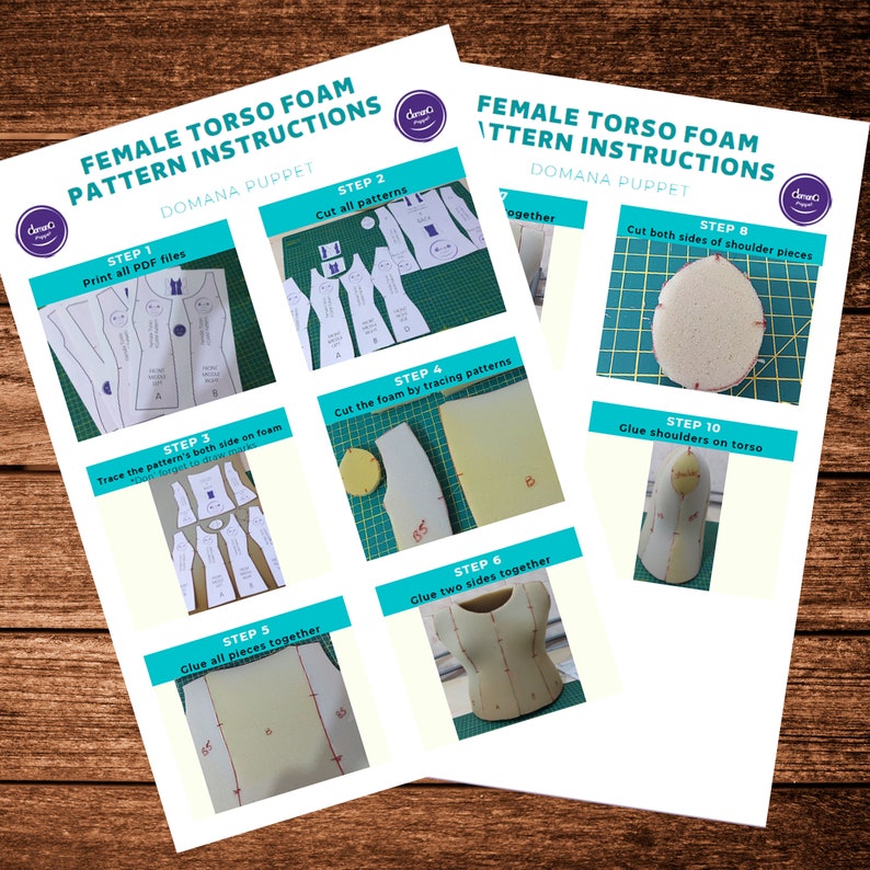Female PUPPET TORSO Foam PATTERN Pdf File Digital Download - Etsy