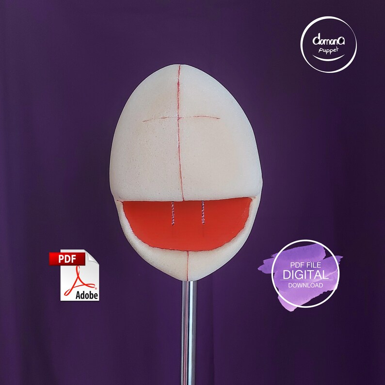 Round Head Puppet FOAM PATTERN PDF File Digital Download | Etsy