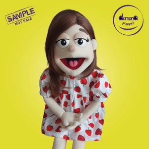 GIRL PUPPET Ruddy-cheeked Cute - Professional Hand Rod Puppet - Full ...