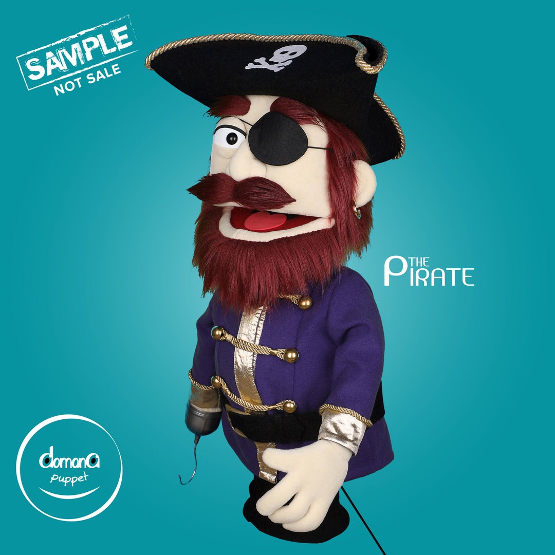 PIRATE PUPPET CUSTOM Professional Hand Rod Puppet Half Body - Etsy