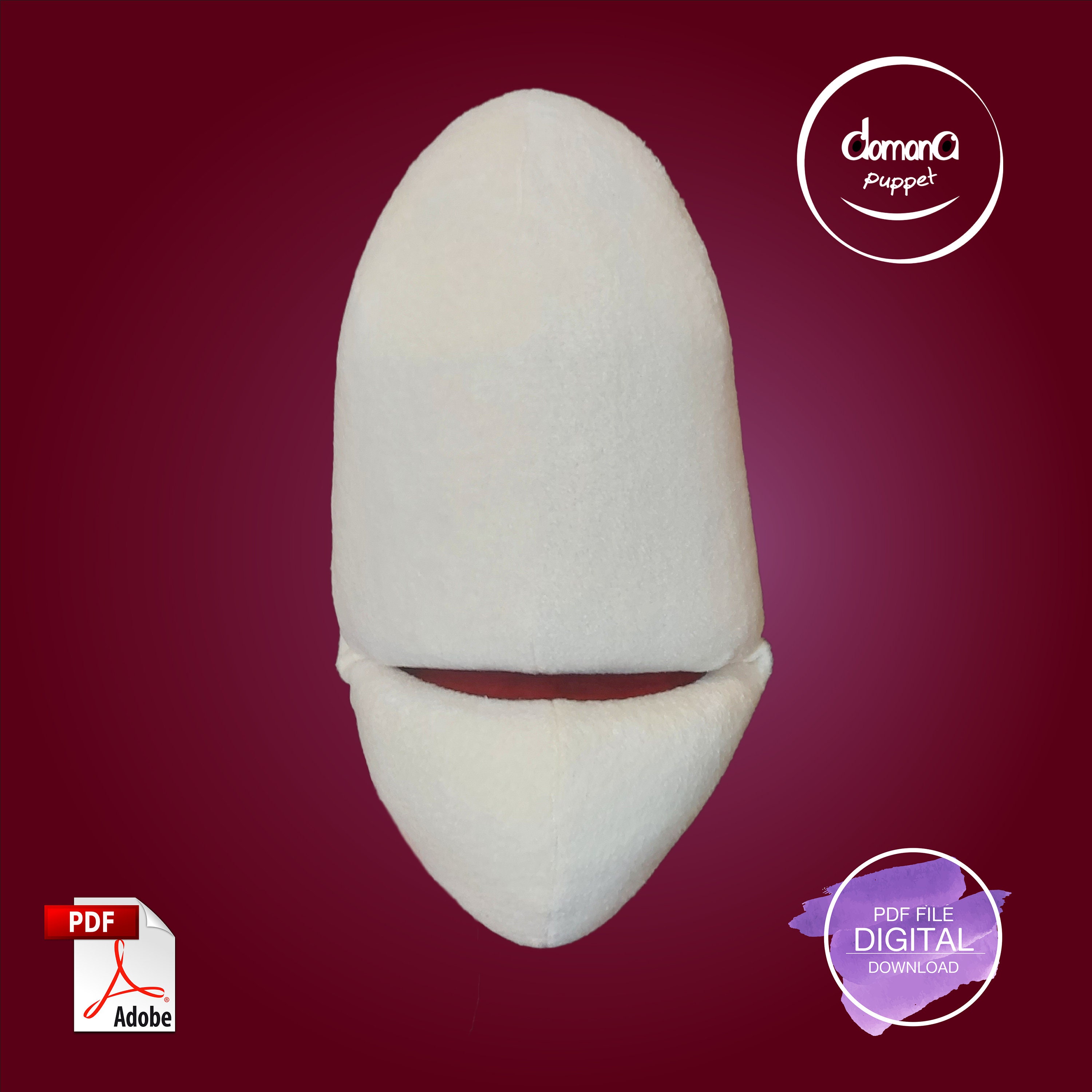 Big Mouth big Chin Puppet Head FOAM and FLEECE PATTERNS Pdf - Etsy Canada