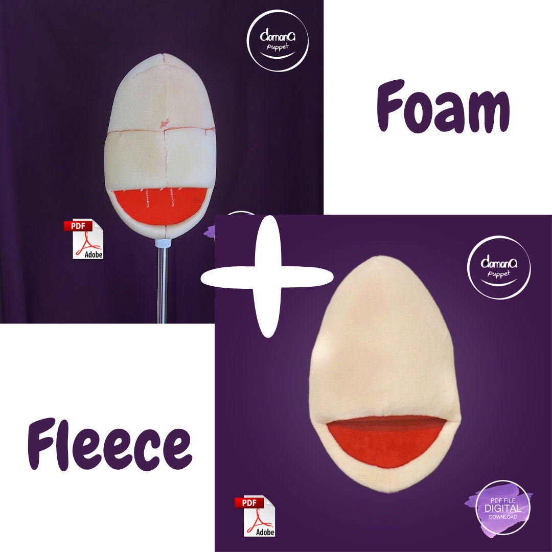 Oval HEAD FOAM and FLEECE Patterns Pdf File Digital Download - Etsy