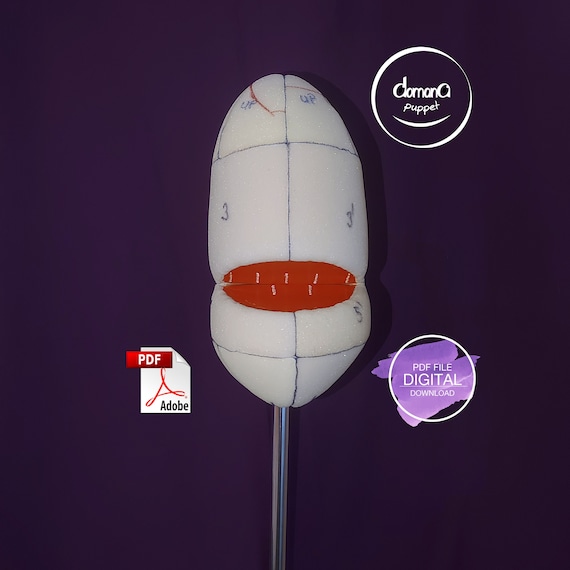 Big Mouth big Chin Puppet HEAD FOAM PATTERN Pdf File Digital - Etsy