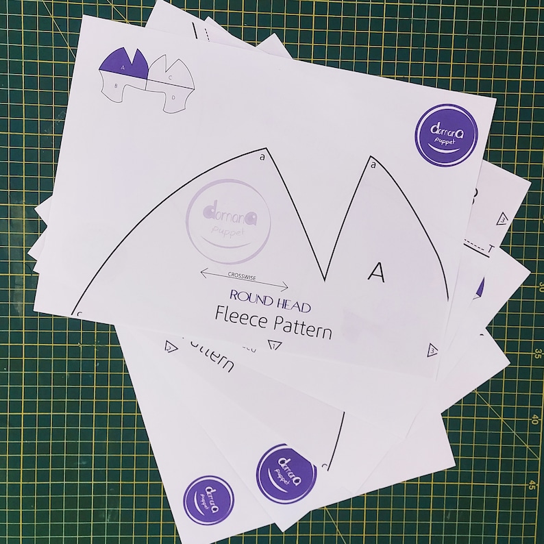 Round Head Puppet FOAM and FLEECE Patterns PDF File Digital - Etsy