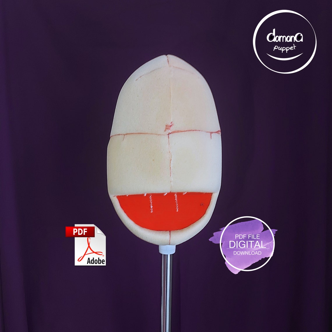 Oval HEAD FOAM PATTERN Pdf File Digital Download - Etsy