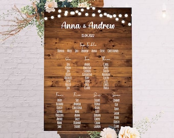 Rustic Wedding Seating Plan Board - Etsy UK