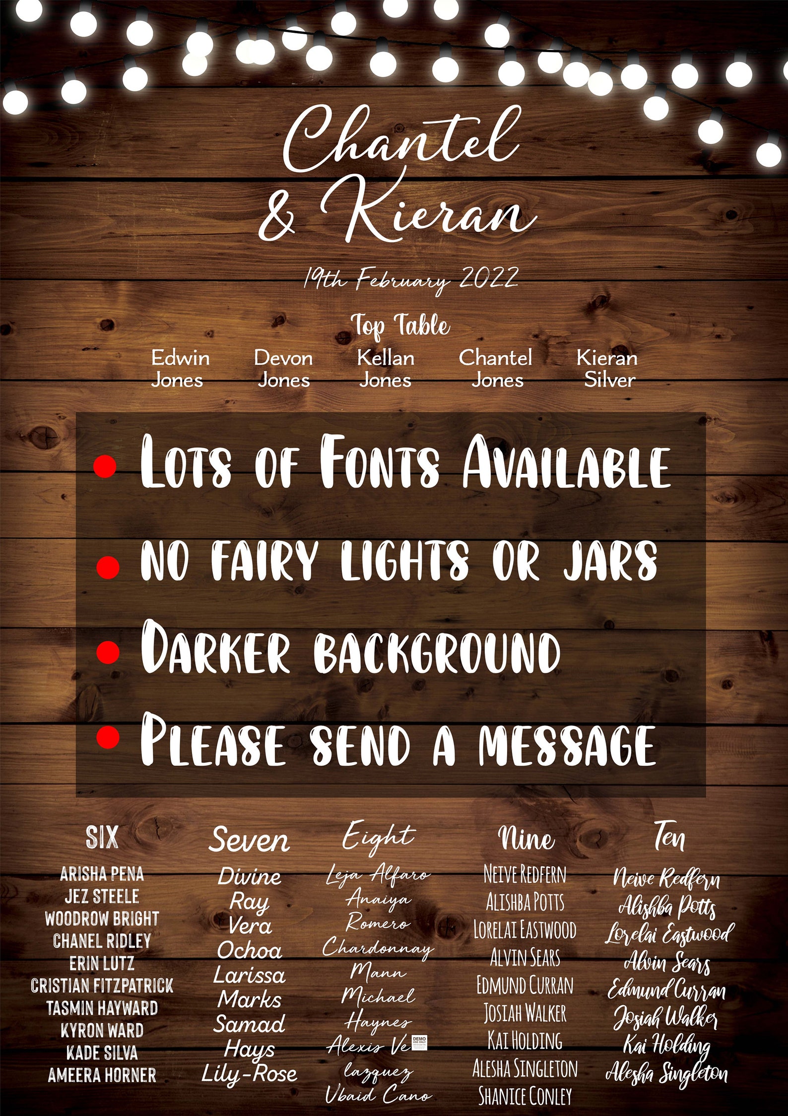 Rustic Wedding Table Plan Table Seating Plan Find Your - Etsy UK