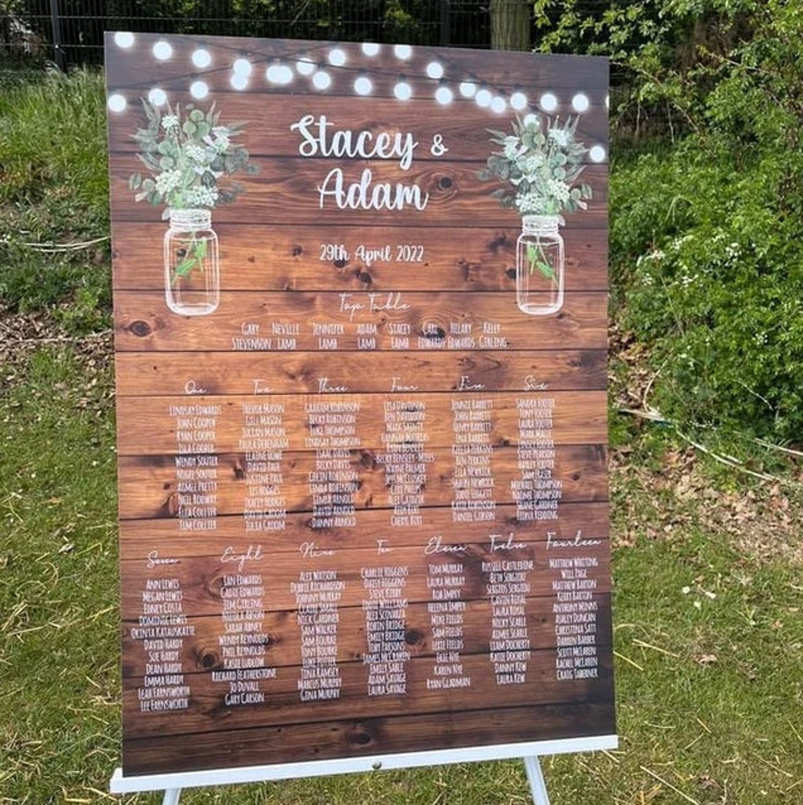Rustic Wedding Table Plan Table Seating Plan Find Your - Etsy UK