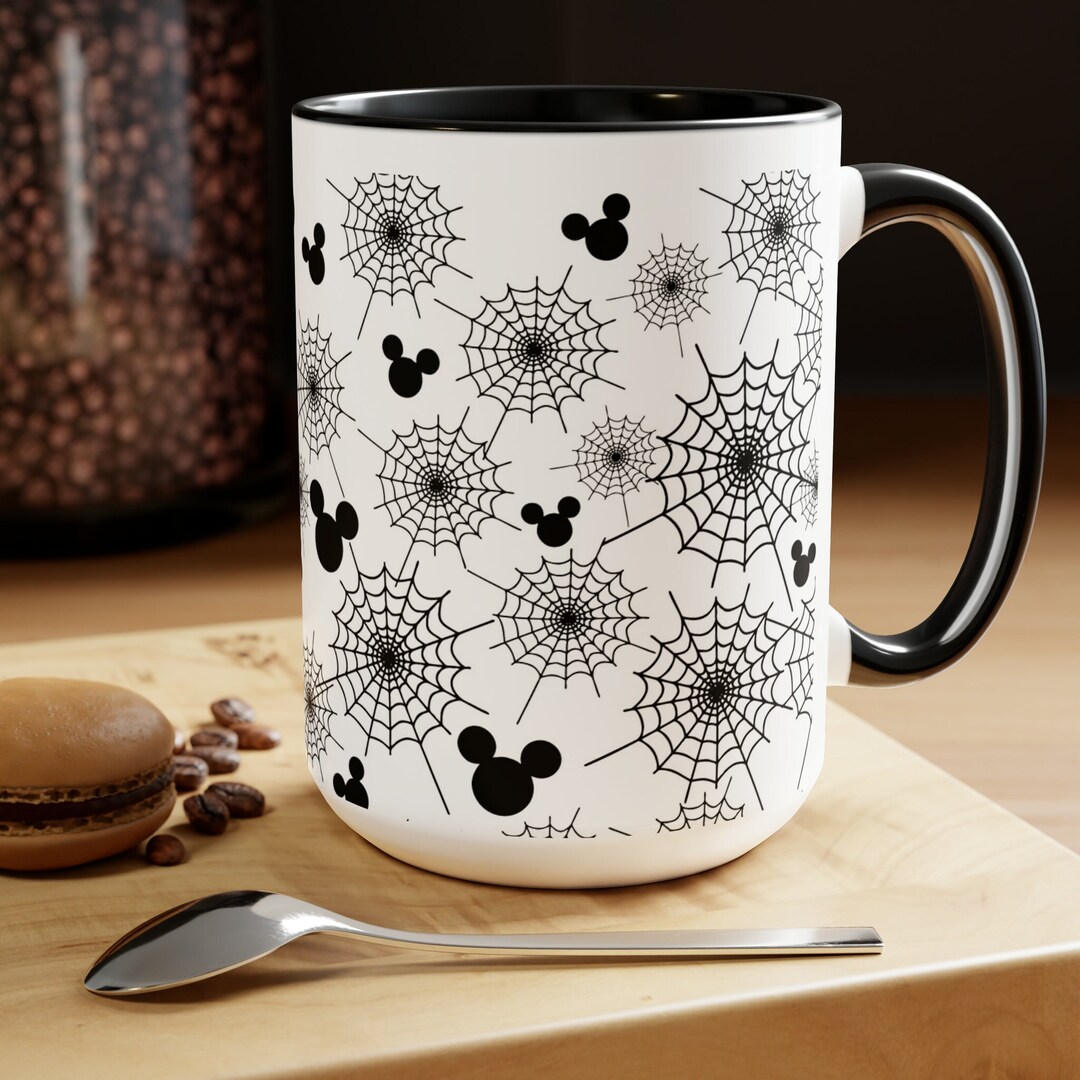 Mickey Spider Webs Mug / Disney Inspired / Two-tone Coffee Mug ...