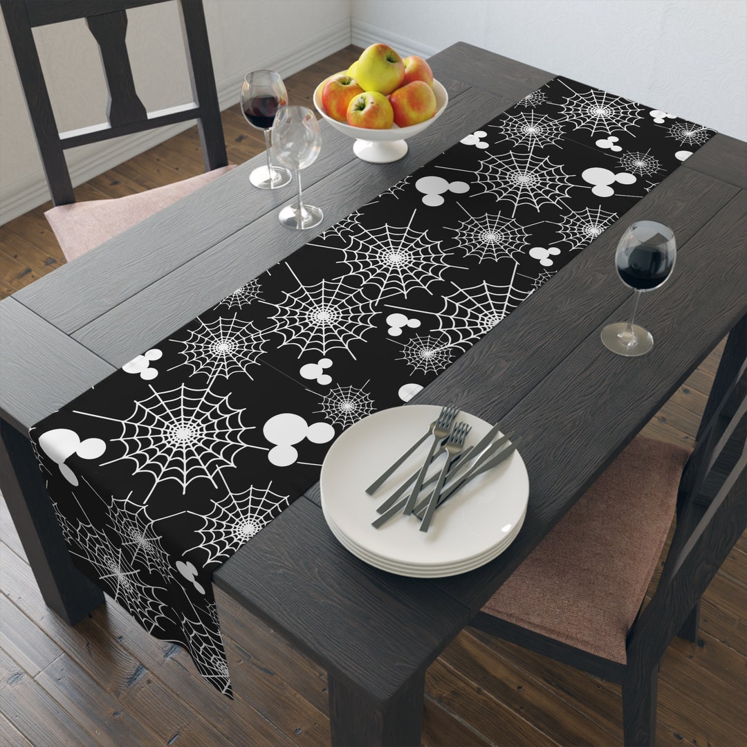 Spider Web Table Runner / Halloween Mickey / 72x16 / Disney Inspired ...