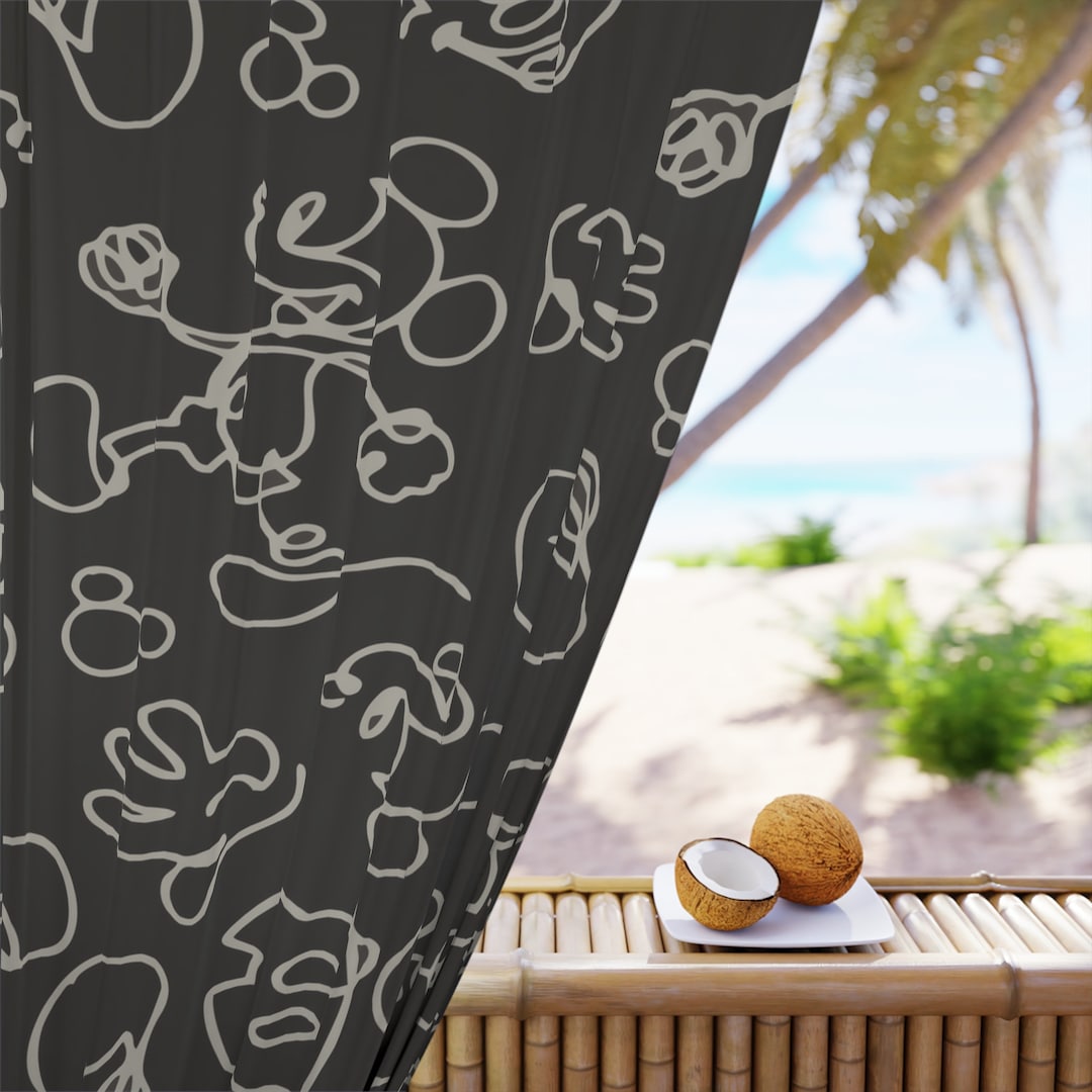 Disney Inspired Window Curtains (1 Piece) / Mickey String Design ...