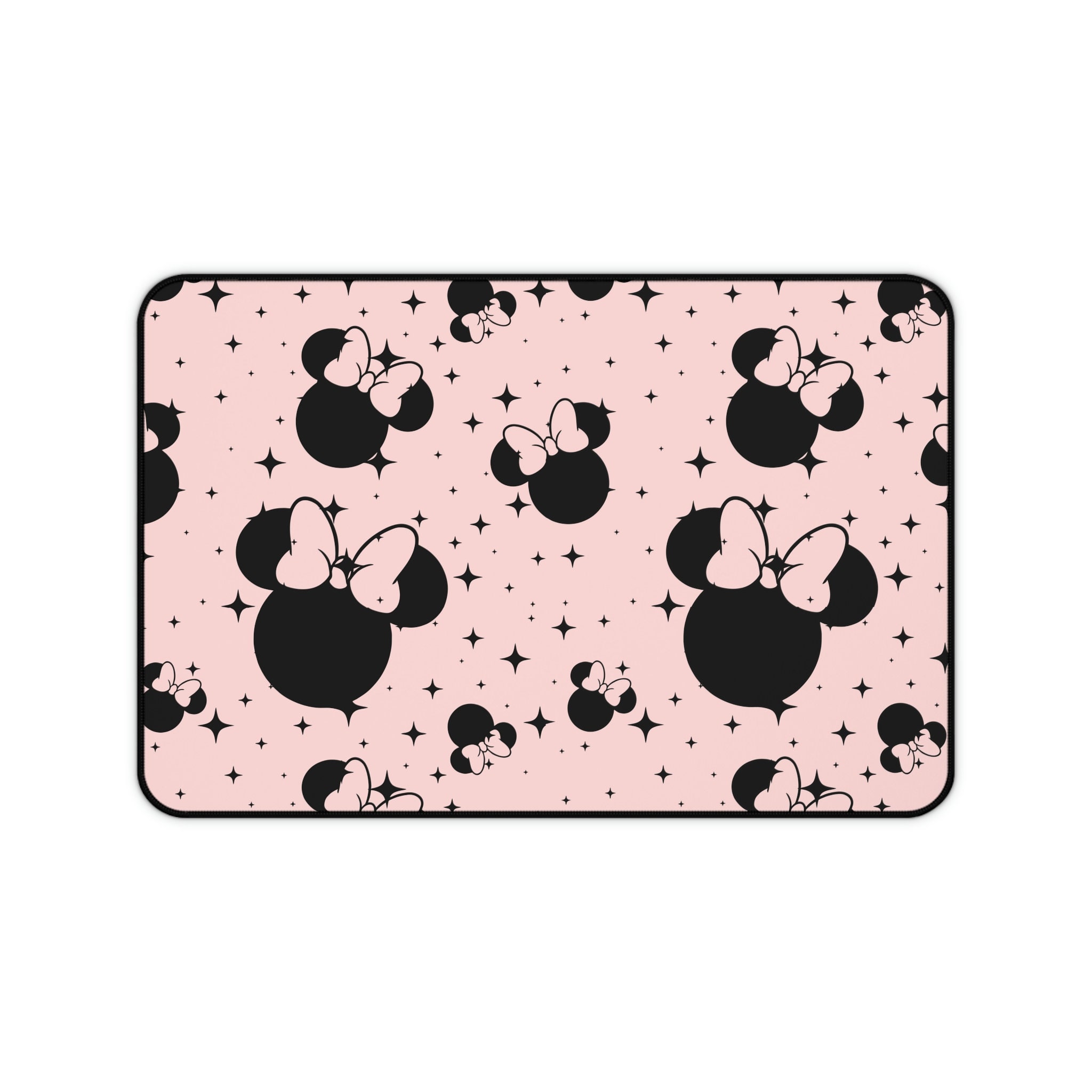 Disney Inspired Desk Mat / Pink Minnie Mouse Ears / Stars / Office ...
