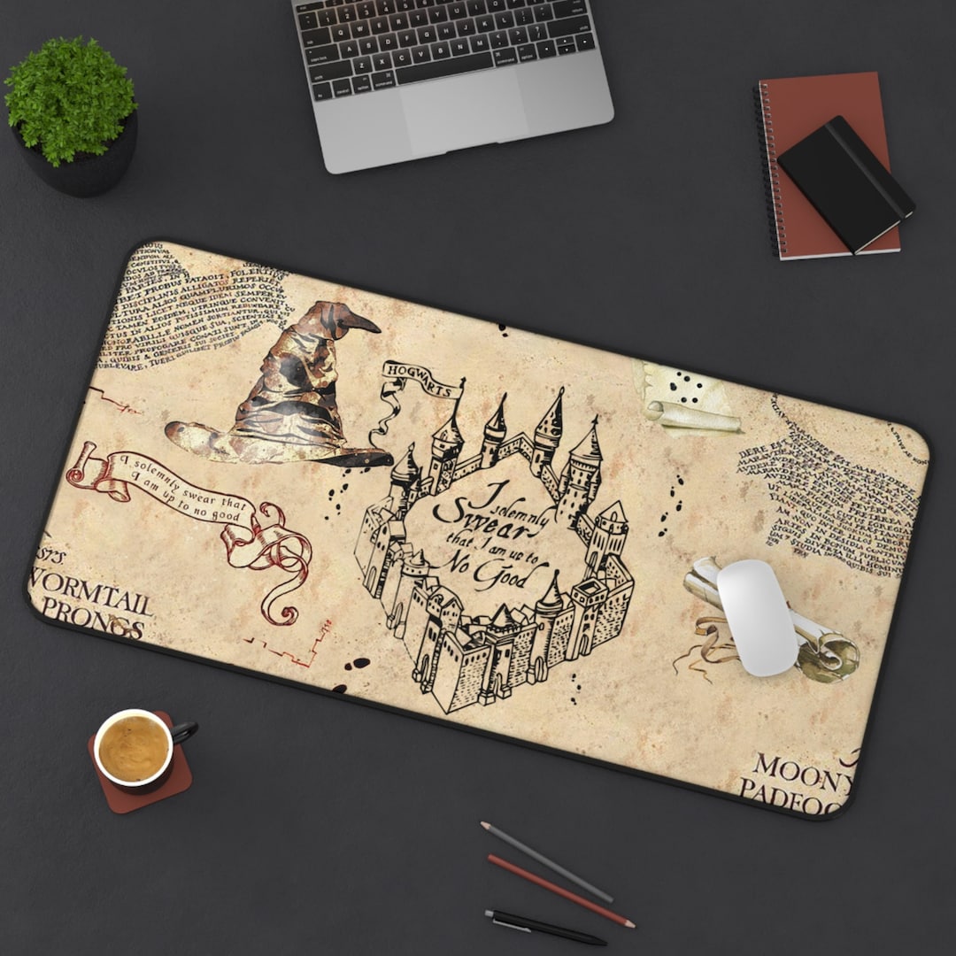 Harry Potter Inspired Desk Mat / Sorting Hat / Map / Office Decor ...