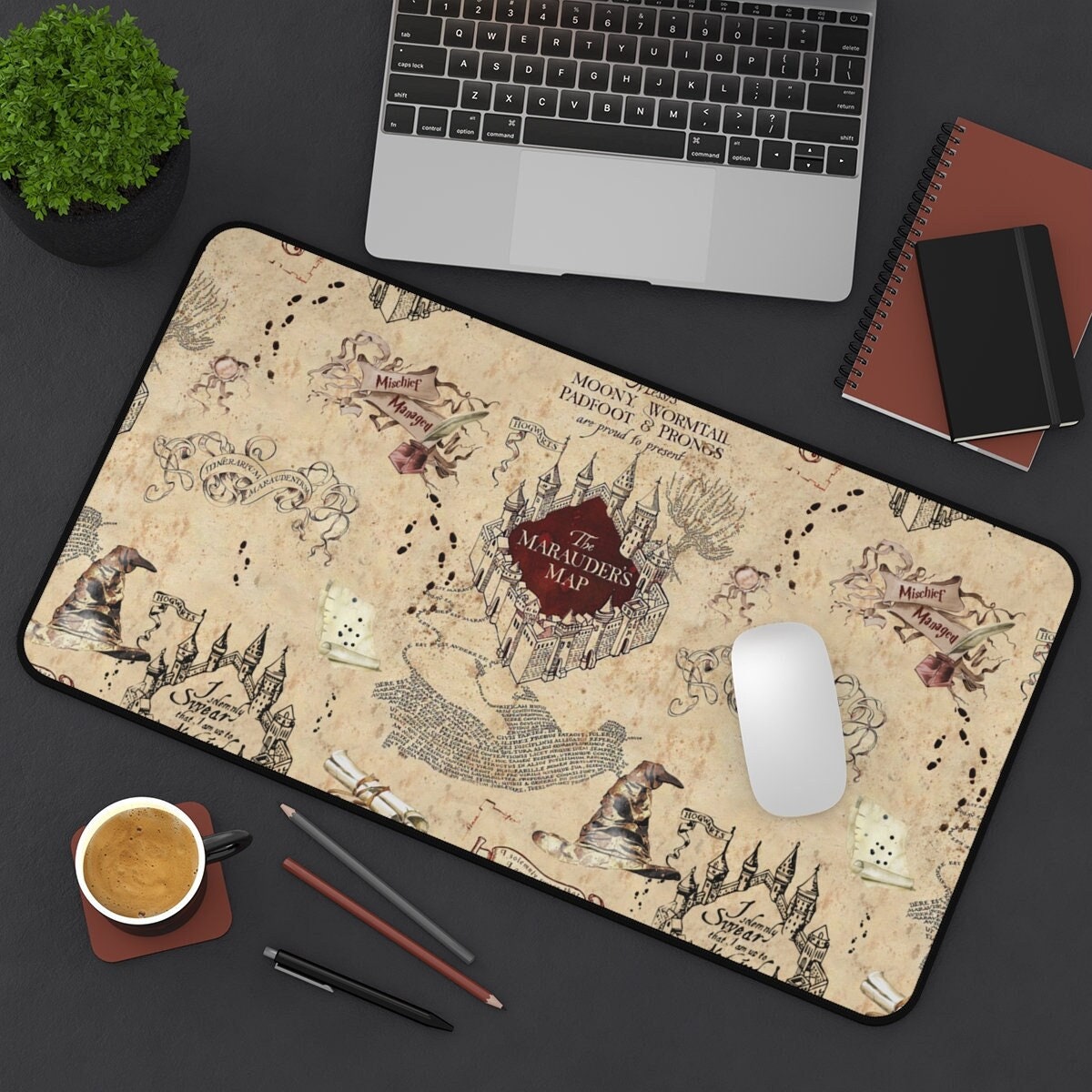 Harry Potter Inspired Desk Mat / Marauder's Map / Office - Etsy