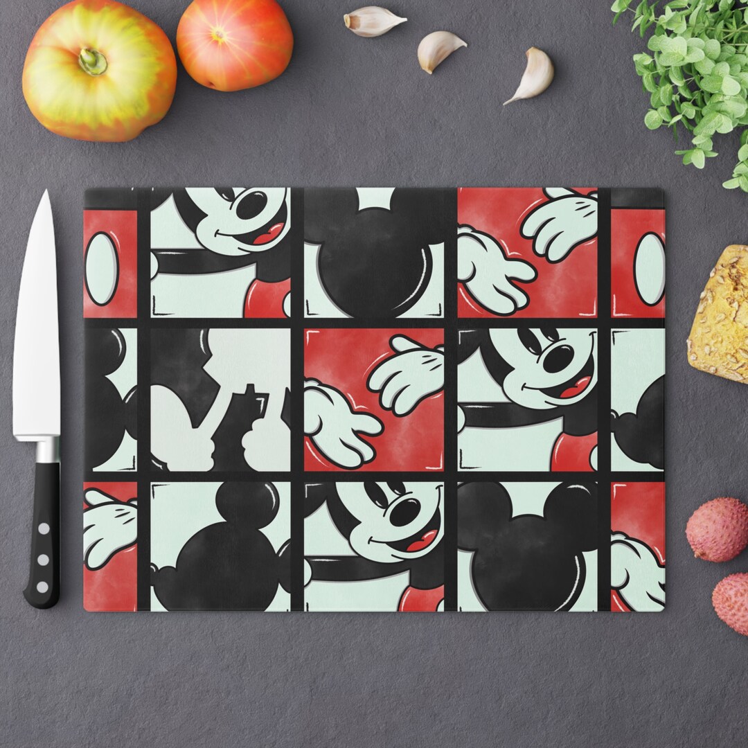Disney Inspired Cutting Board / Tempered Glass / Mickey Cutting Board ...