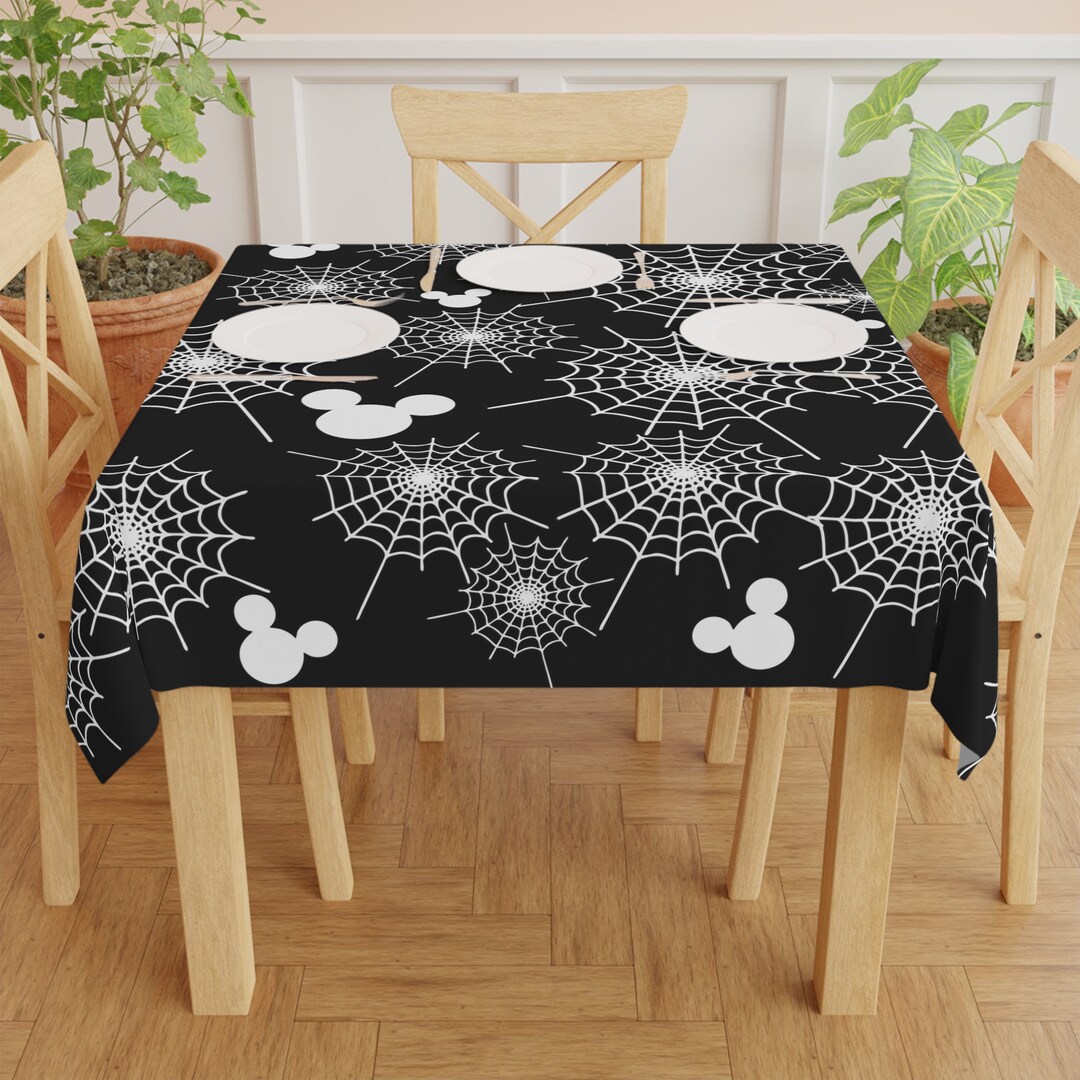 Spider Web Table Cloth / Disney Inspired Square Table Cloth / Halloween ...
