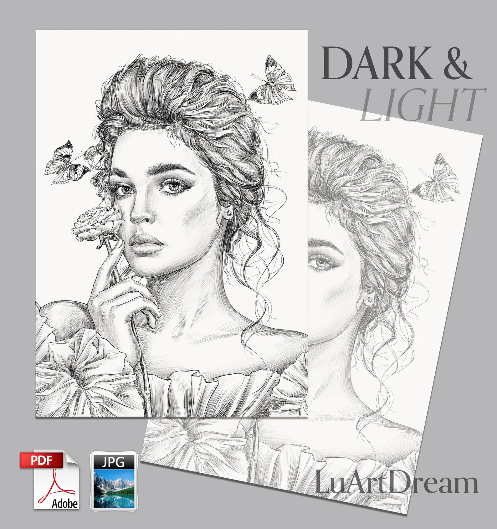 Muse - Coloring Page - Digital Download Illustration PDF JPG ...