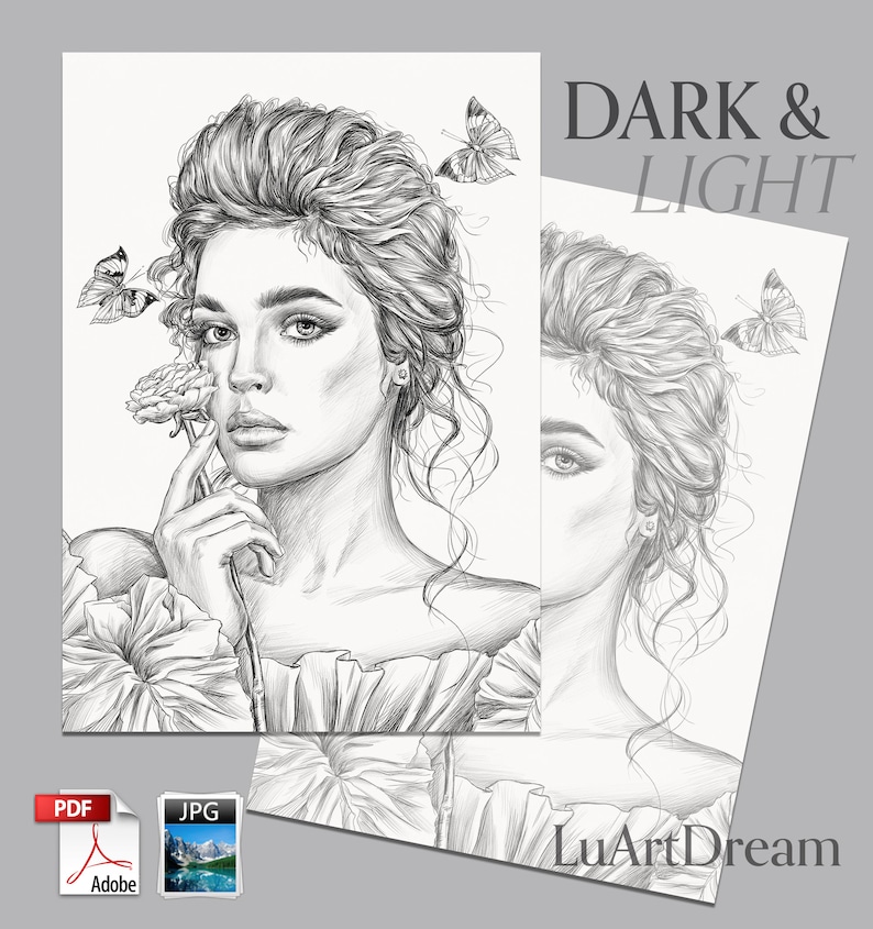 Muse - Coloring Page - Digital Download Illustration PDF JPG ...