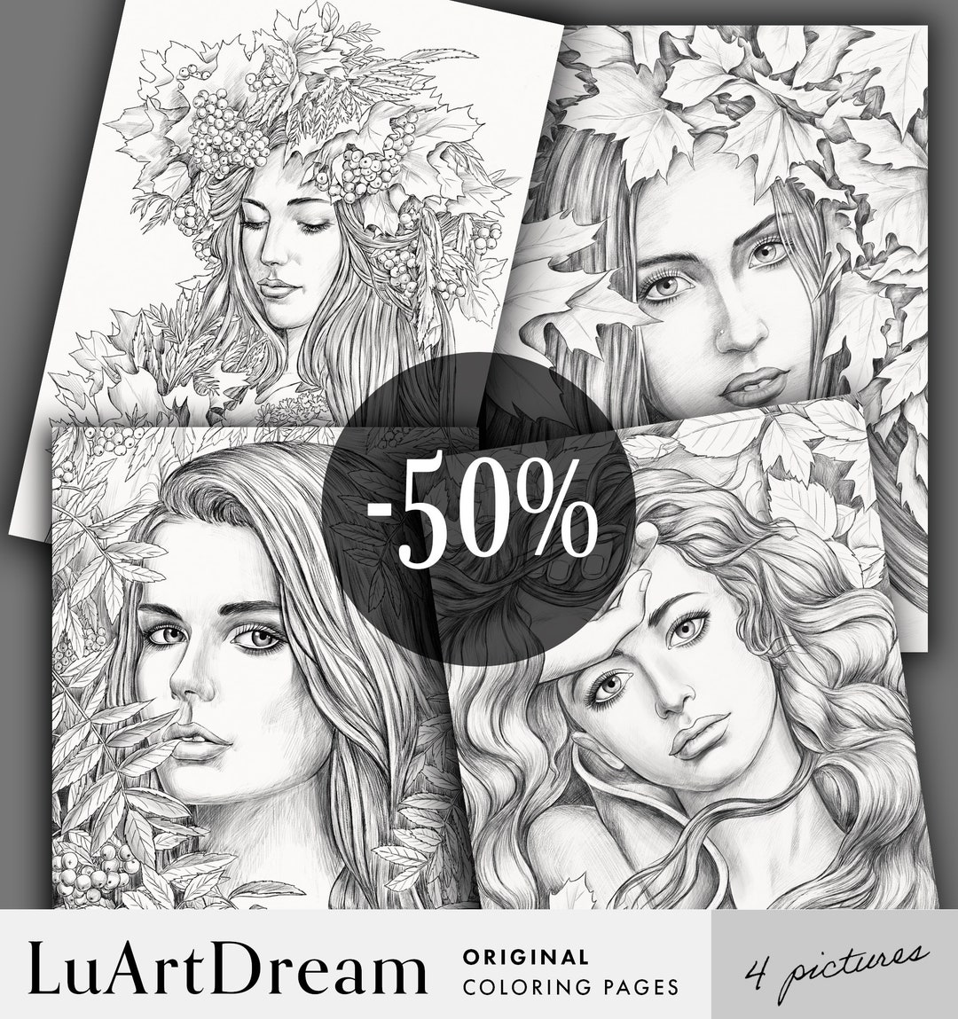 Autumn Poetry Set of Coloring Pages 50% off Printable - Etsy