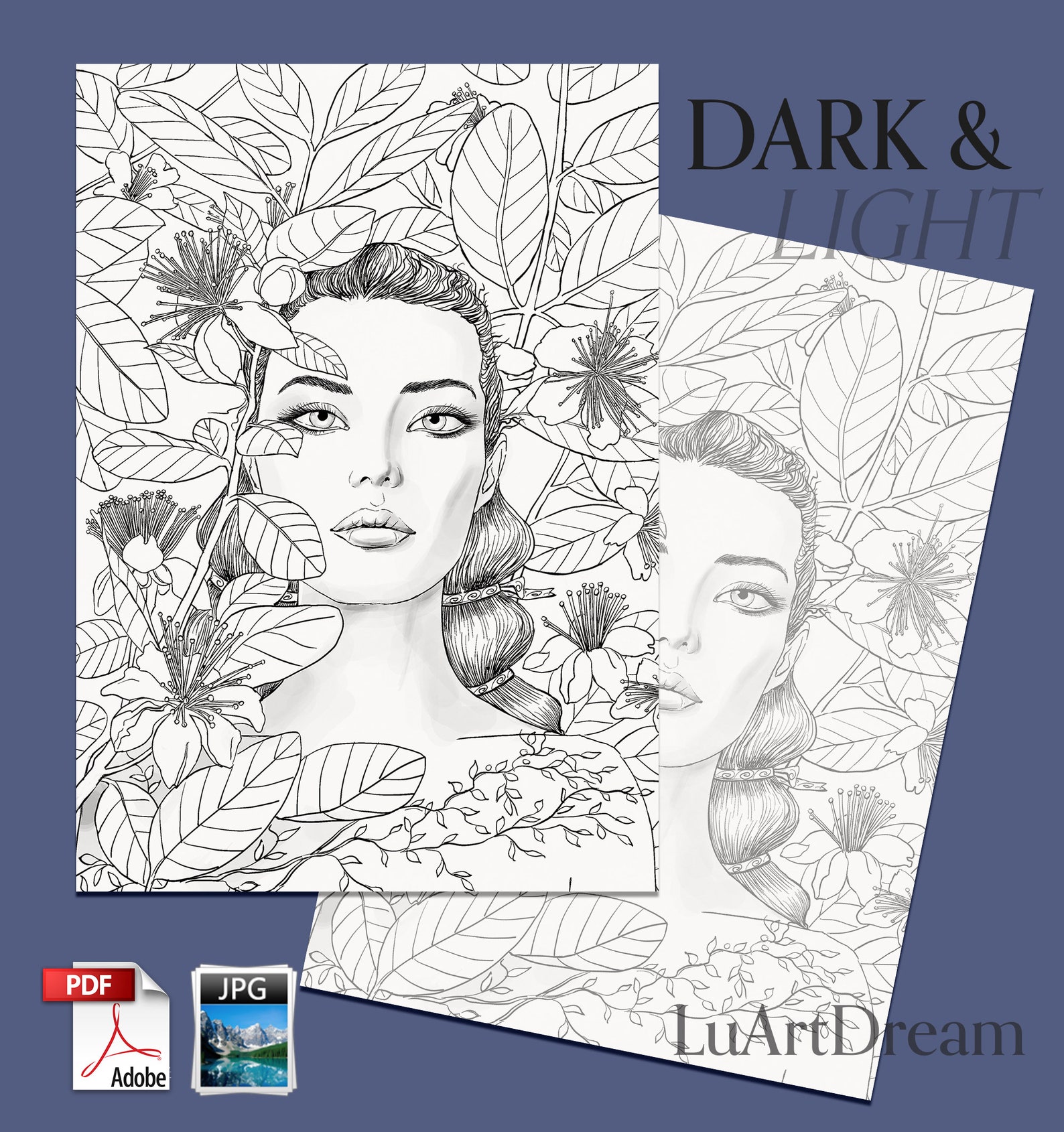 Flora Coloring Page Printable Coloring Page Spring - Etsy Canada