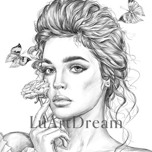 Set of Coloring Pages 50% off Printable Adult Colouring Pages Portrait ...