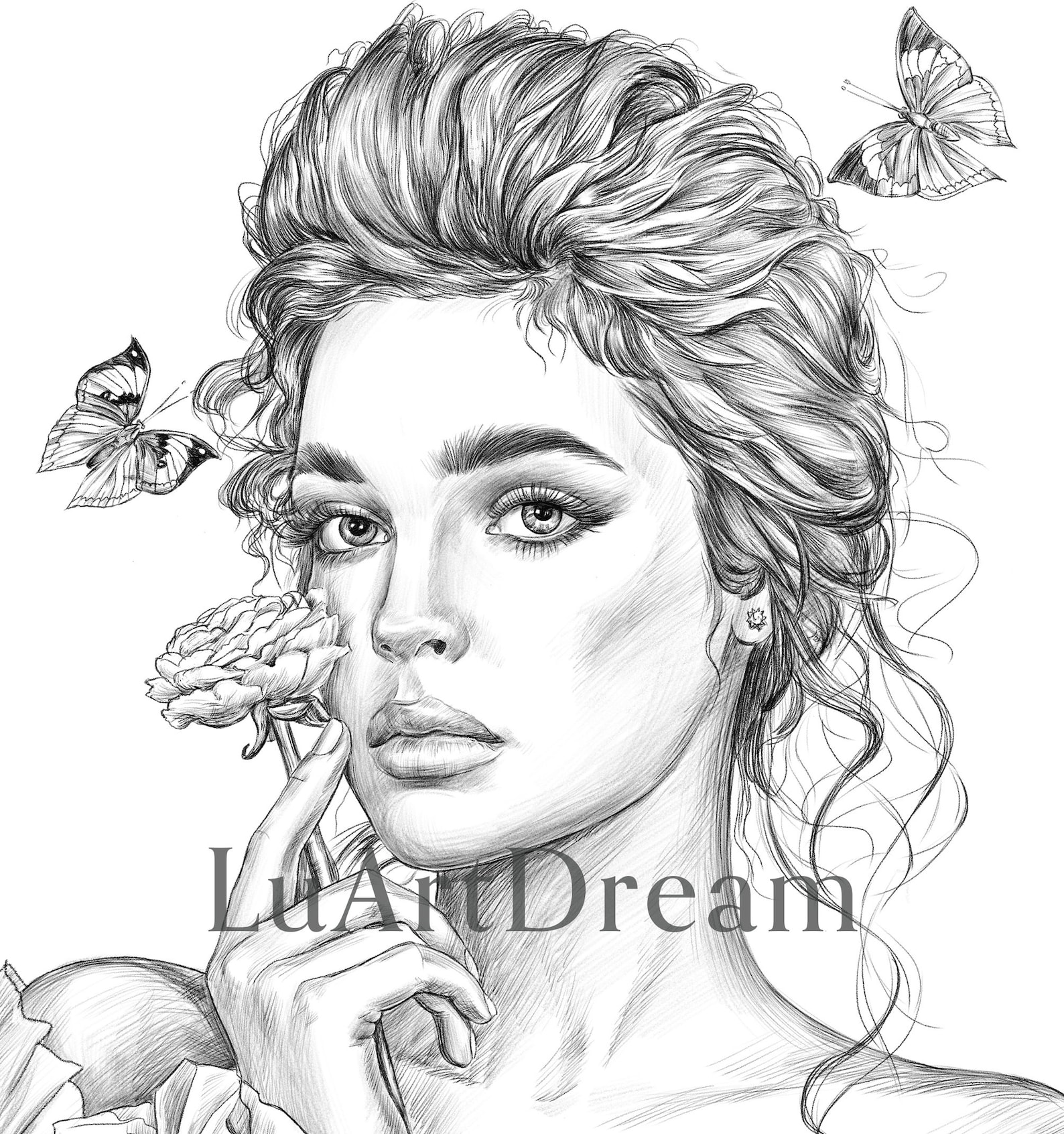 Muse - Coloring Page - Digital Download Illustration PDF JPG ...