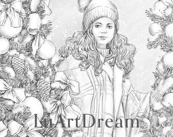 Rowan Coloring Page Digital Download Illustration PDF JPG - Etsy