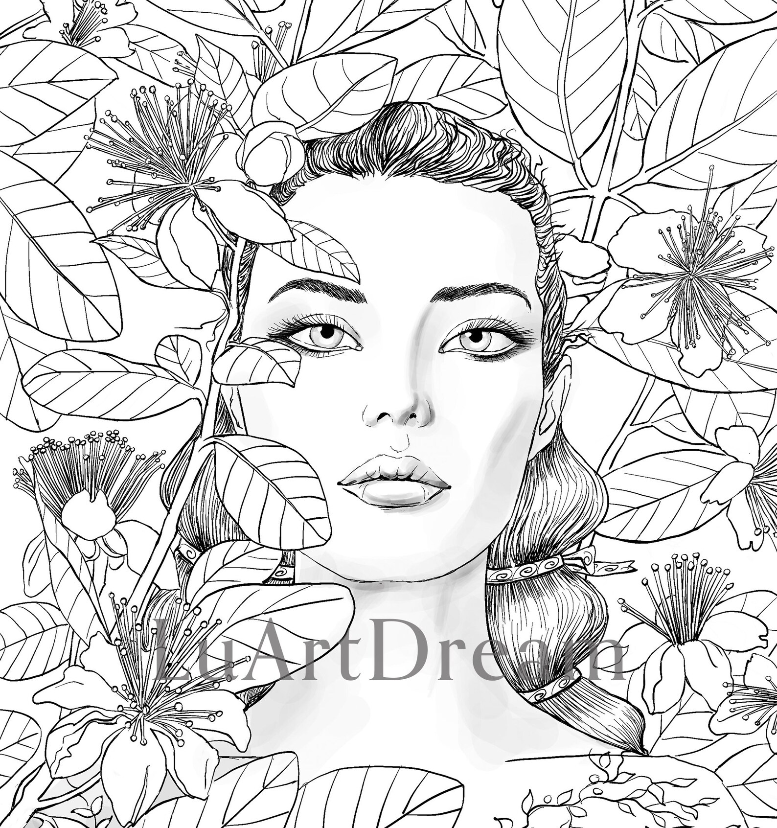Flora Coloring Page Printable Coloring Page Spring - Etsy Canada