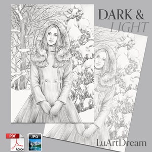 Set of Coloring Pages 50% off Printable Adult Colouring Pages Portrait ...