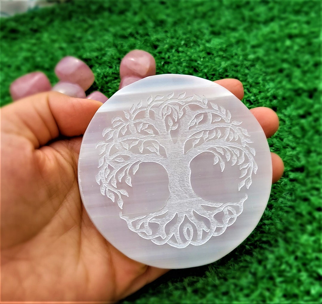 SALE 40%off|tree of Life Selenite Charging Plate 7 Chakra Selenite ...