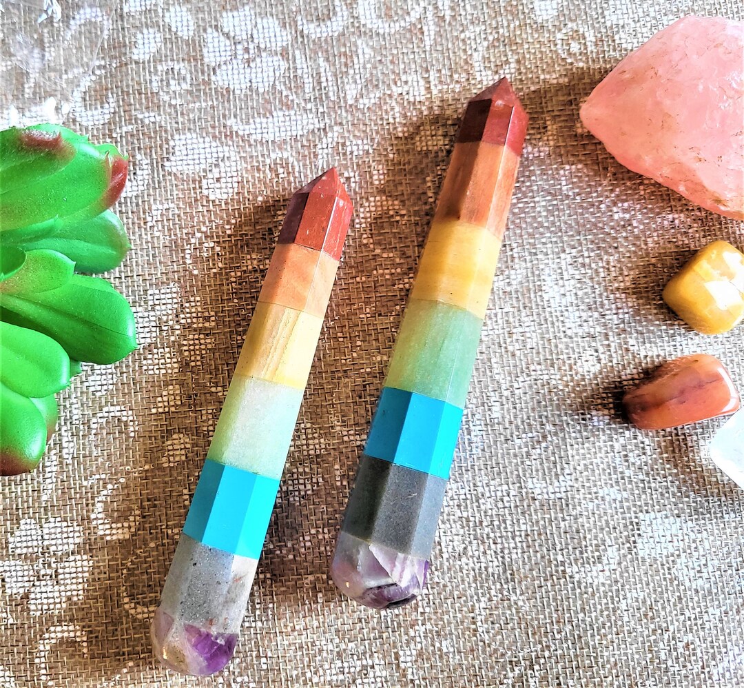 1DAY SALE 40%OFF7 Chakra Pencil Crystal Wand Healing Chakra Wands ...