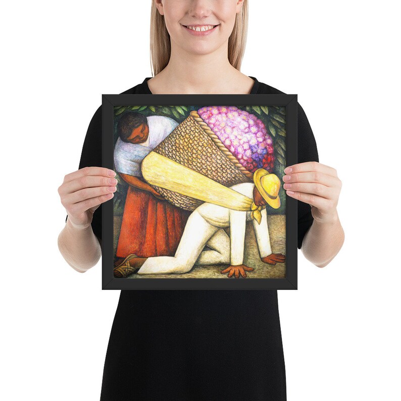 The Flower Carrier 1935 Famous Painting by Diego Rivera - Etsy
