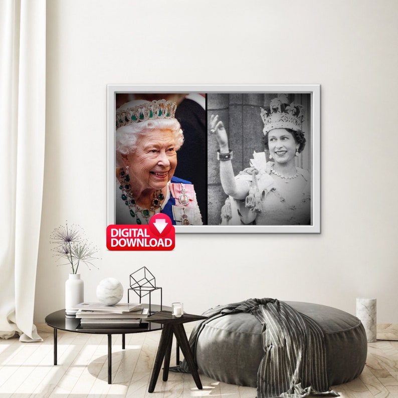 Queen Elizabeth II Print, Queen Elizabeth Art, Queen Elizabeth Portrait ...